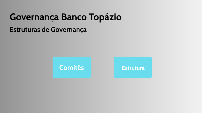 Governança Banco Topázio by Carolina Porto on Prezi