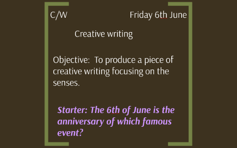 d day creative writing by victoria marshall on Prezi