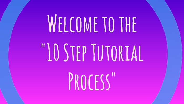The 10 Steps of the Tutorial Process (Study Habits) by David Maxwell on ...