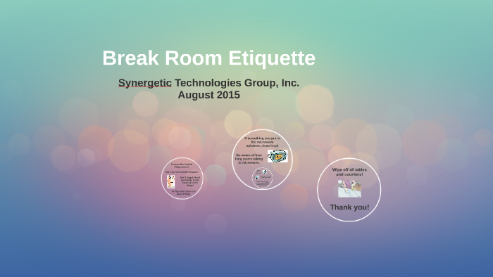 Break Room Etiquette by STG Inc.