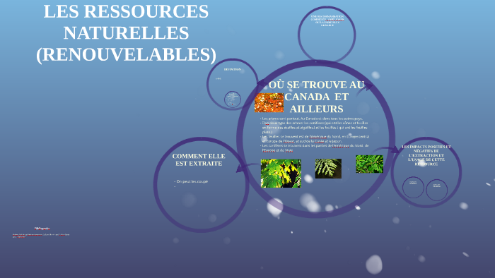 LES RESSOURCES NATURELLES (RENOUVELABLES) by amy toth on Prezi