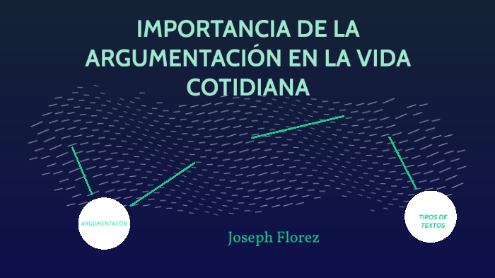 IMPORTANCIA DE LA DE LA ARGUMENTACIÓN EN LA VIDA DIARIA by Joseph ...