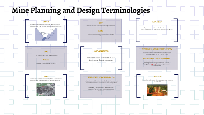Mine Planning and Design Terminologies by Marie Louise Encabo