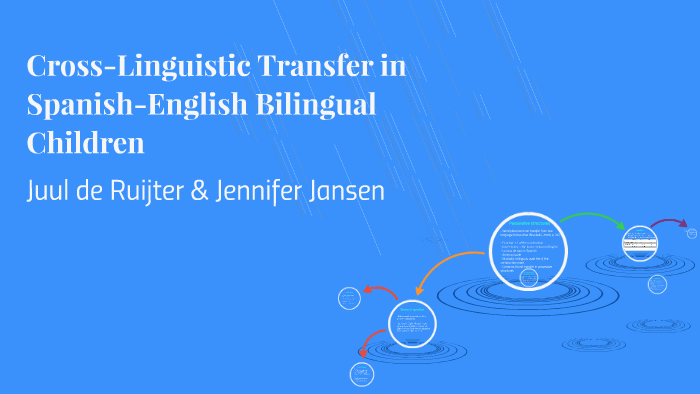 Cross-Linguistic Transfer in Spanish-English Bilingual Child by Juul de ...