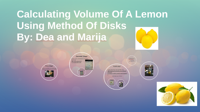 Calculating volume of a lemon using method of disks by brittney apple ...