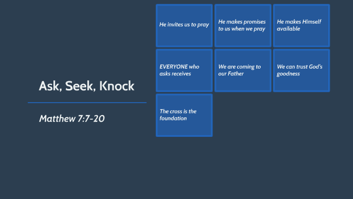 Ask, Seek, Knock by Meg Tynan on Prezi