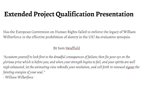 Extended Project Qualification Presentation by Sam Swaffield on Prezi