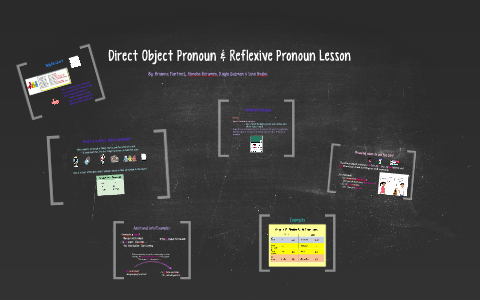 Direct Object Pronoun & Reflexive Pronoun Lesson by Brianna Martinez on ...