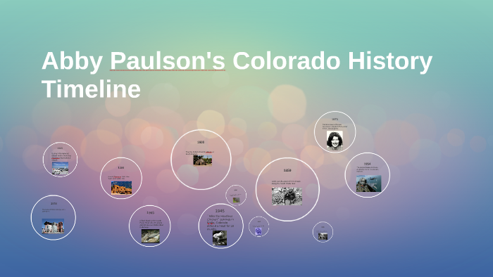 Abby Paulson's Colorado History Timeline by Laurie Mellberg