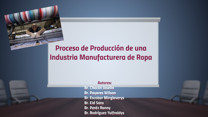 Proceso de Produccion de una Industria Manufacturera de Ropa by Elena ...
