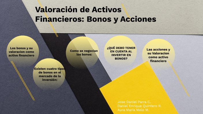 Valoración de Activos Financieros: Bonos y Acciones by Aura Maria Melo Marin on Prezi
