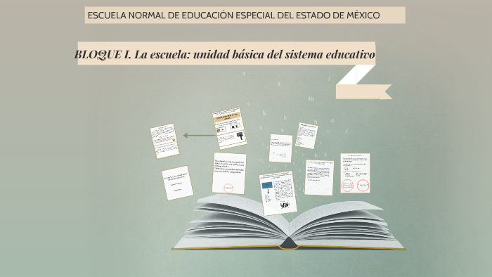 BLOQUE I. La escuela: unidad básica del sistema educativo by Martín ...