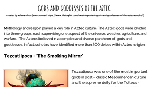 elaina olson - aztec gods and goddesses by ELAINA OLSON on Prezi Design
