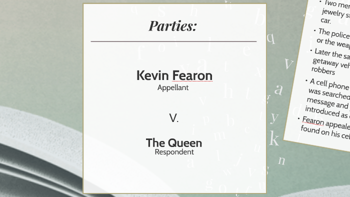 R. v. Fearon Case Overview by Matt Gabb on Prezi