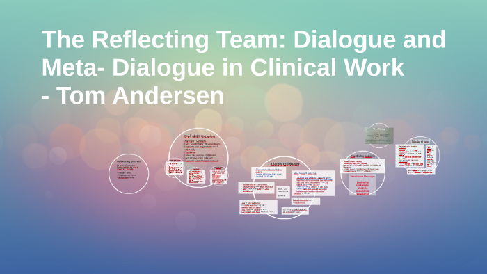 The Reflecting Team: Dialogue and Meta- Dialogue in Clinical by Emily ...