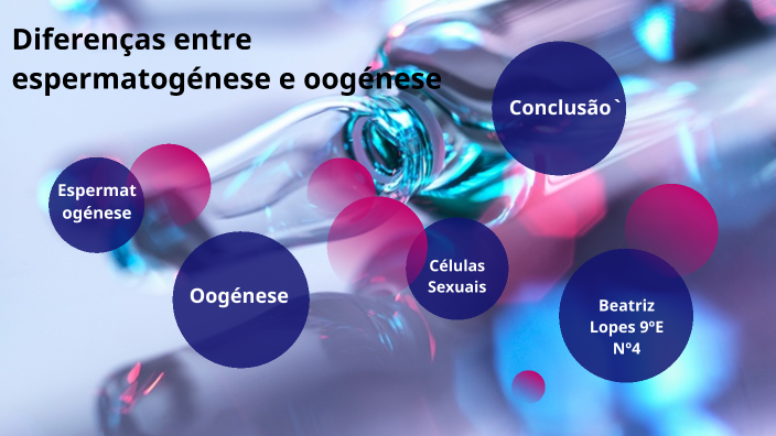 Diferenças entre a espermatógenése e òogenese by Beatriz Lopes on Prezi