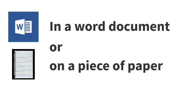 In A Word Document By Dennis Borg