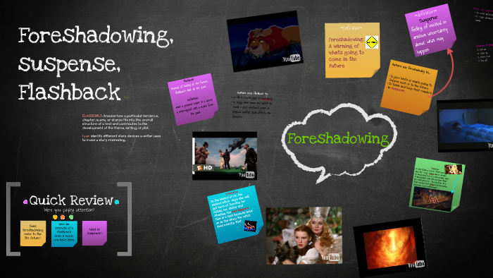 Literary Elements: Foreshadowing, Suspense, Flashback by Domonique ...