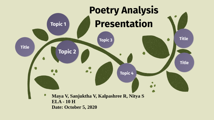 Poetry Analysis Presentation by maya v