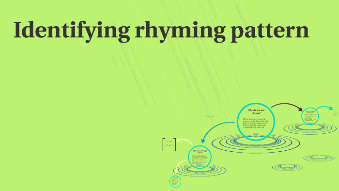 Identifying rhyming pattern by Jessica Duncan