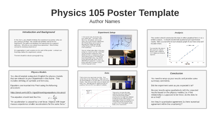 Physics 105 Poster Template by Martin Madsen on Prezi