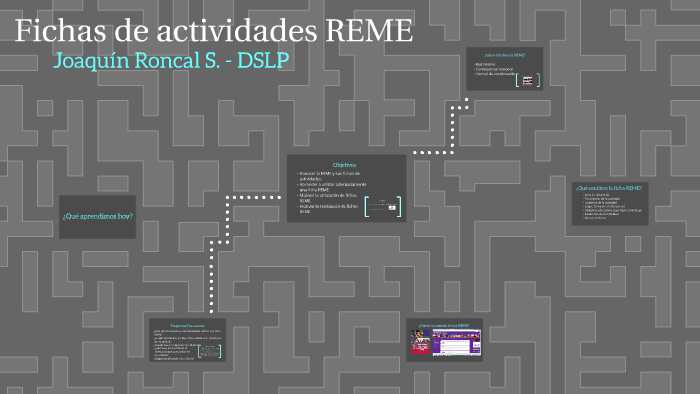 Fichas de actividades REME by Joaquín Rodrigo Roncal Stroebel on Prezi