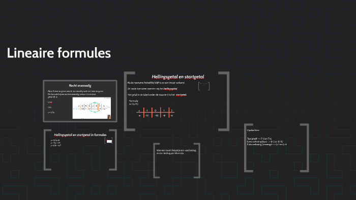 Lineaire formules by Marijn de Kler on Prezi