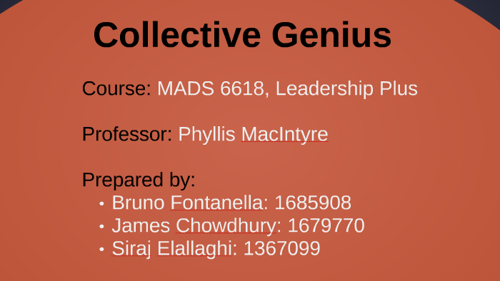 Collective Genius, Leadership Plus by