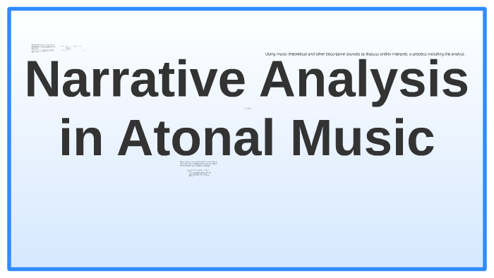 Narrative Analysis Outside Functional Harmony by Dan Ingman on Prezi
