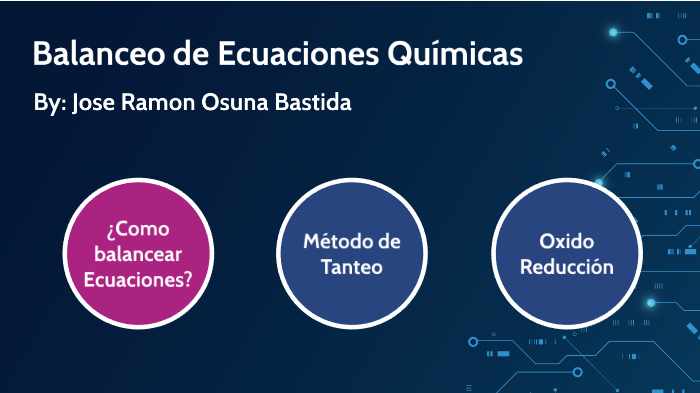 Balanceo de Ecuaciones Quimicas by Jose Osuna on Prezi