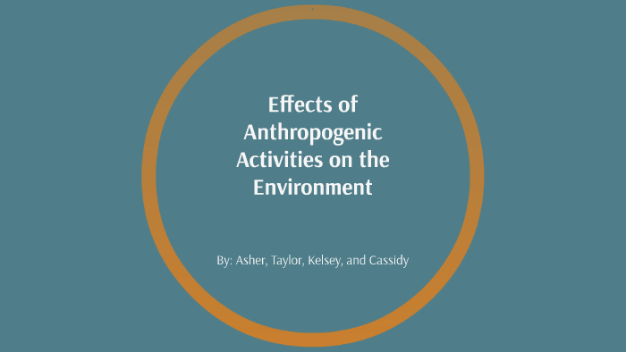 Effects of Anthropogenic Activities on the Environment by Kelsey ...