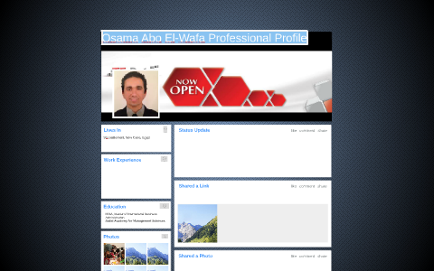 Osama Abo El-Wafa Professional Profile by osama aboelwafa on Prezi