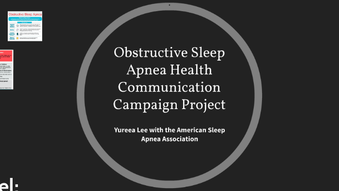 Obstructive Sleep Apnea Health Communication Project by Yureea Lee