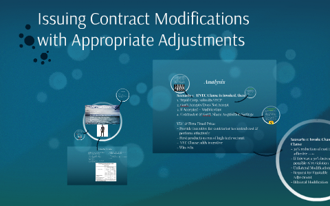 Issuing Contract Modifications with Appropriate Adjustments by Emily Rudge