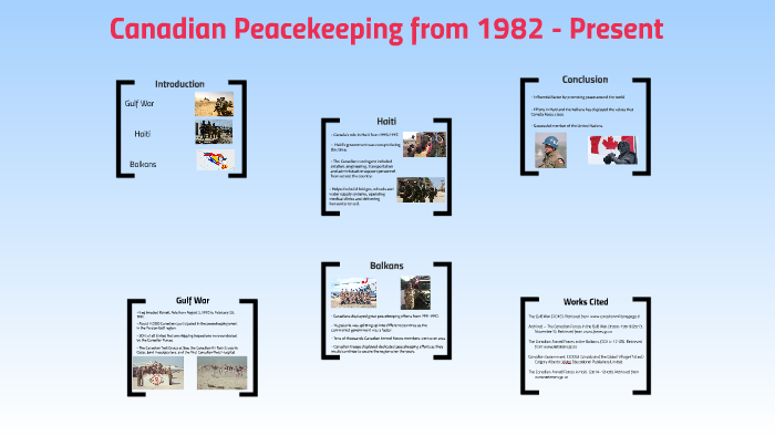 Canadian Peacekeeping from 1980's - Present by Emily Baker on Prezi