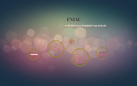 ENIAC - Electronic Numerical Integrator And Computer by Karolina ...