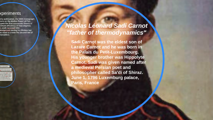 Nicolas Léonard Sadi Carnot "father of thermodynamics" by viola simmons ...