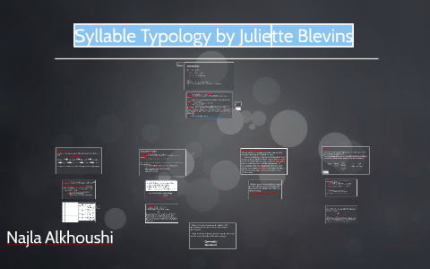 Syllable Typology by Najla Alkhoushi on Prezi