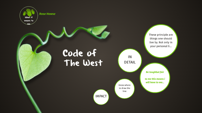 code of the west by rose howse on Prezi