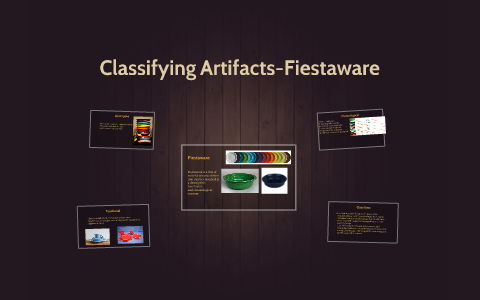 Classifying Artifacts-Fiestaware by