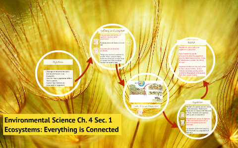 Environmental Science Ch. 4 Sec. 1 Ecosystems: Everything is by Tracy ...