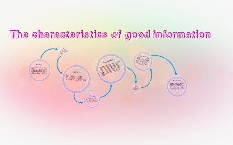 The characteristics of good information by Beth Blades on Prezi