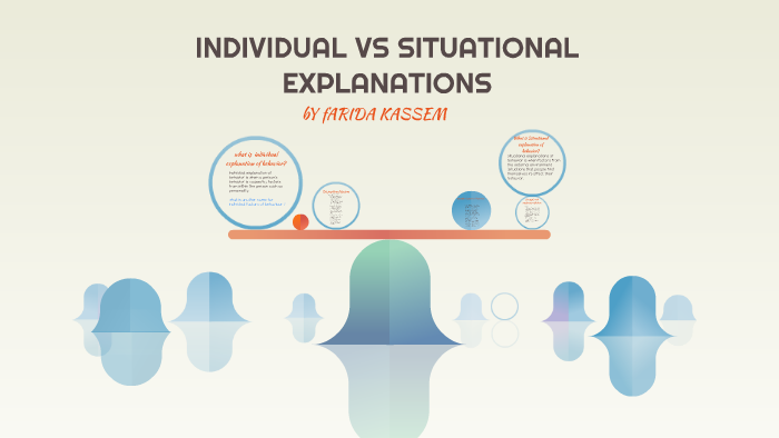 INDIVIDUAL VS SITUATIONAL EXPLANATIONS by Farida Kassem on Prezi