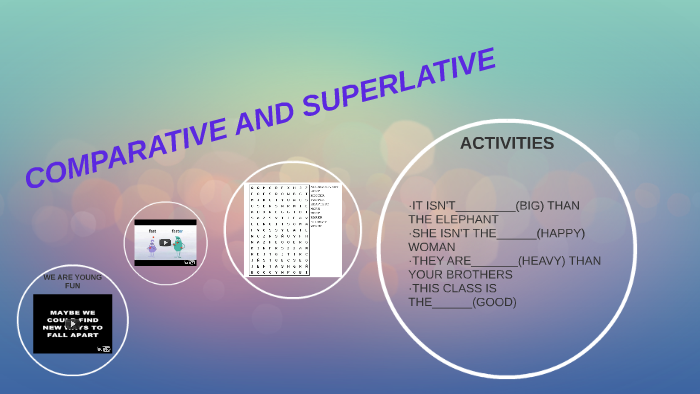 COMPARATIVE AND SUPERLATIVE by on Prezi