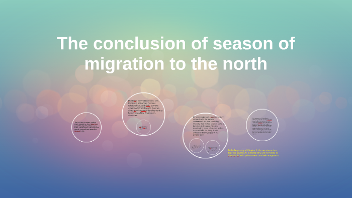 The conclusion of season of migration to the north: by منزر علي الطيب ...