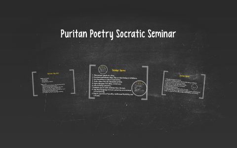 Puritan Poetry Socratic Seminar by Elyse Starr