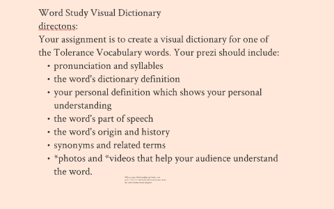 Visual Dictionary Template by Mr. Tessin on Prezi