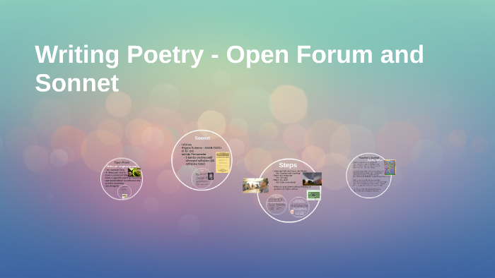 Writing Poetry - Open Poem and Sonnet by Liz Miller on Prezi