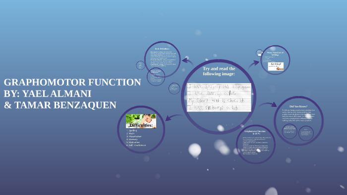GRAPHOMOTOR FUNCTION by Yael Almani on Prezi
