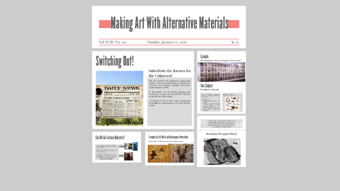 Newspaper: Alternative Media Project by Art Two on Prezi